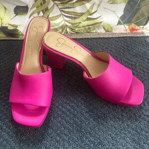Jessica Simpson | Shoes | Jessica Simpson Platform Slide Pink | Poshmark